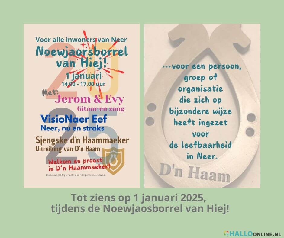 Uitnodiging 'Noewjaorsborrel van Hiej' | HALLO Online